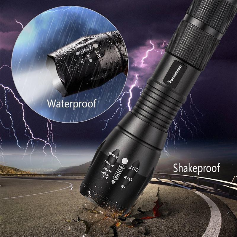 LED Rechargeable Tactical Flashlight – Outdoor King